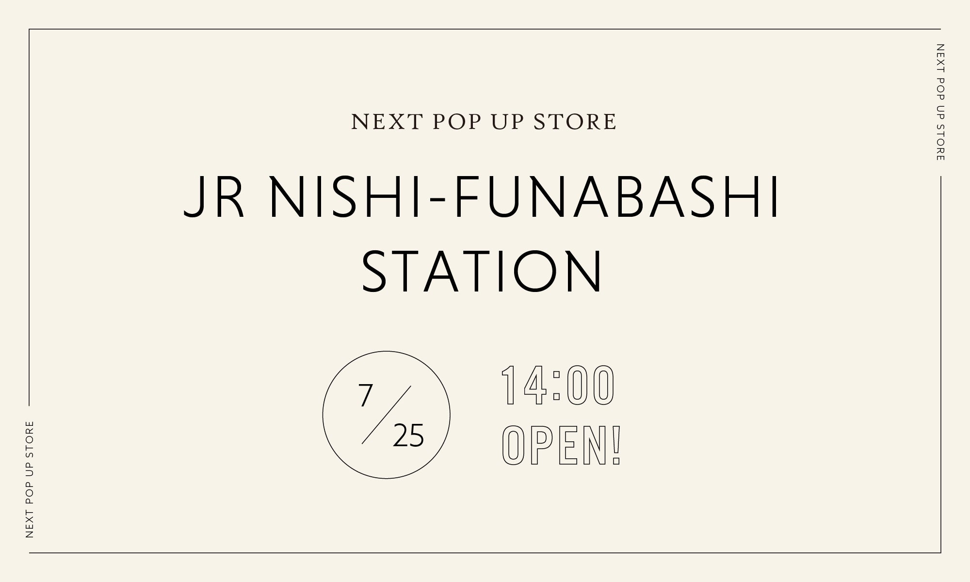 POPUP STORE IN 西船橋駅 – SUNNY NOMADO